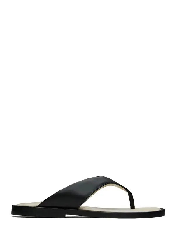 Rhude T-strap Leather Sandals - Black