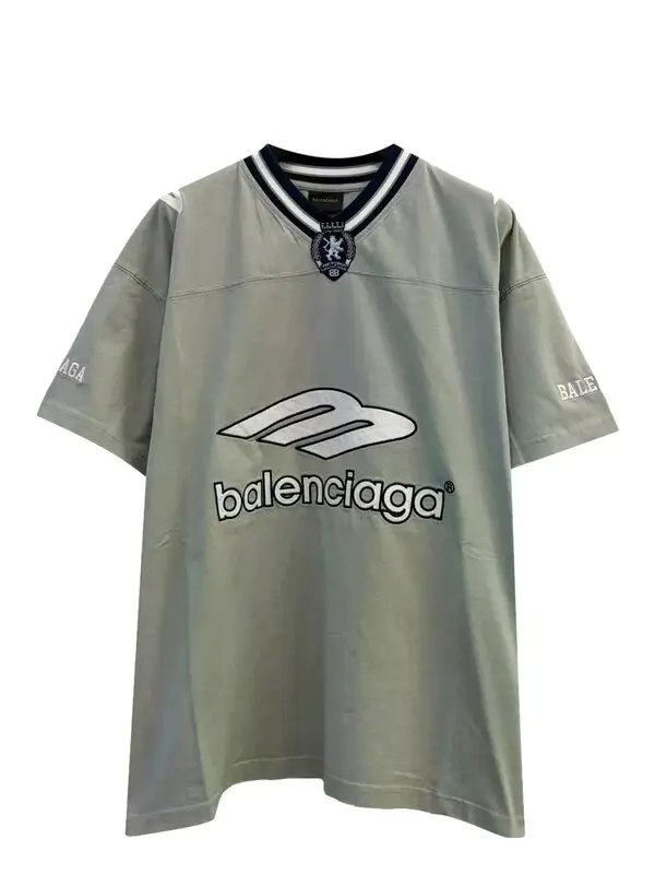 Balenciaga 3b Football V-neck T-shirt - Grey