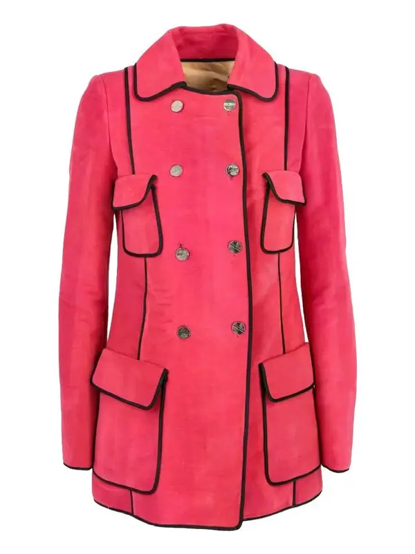 Fendi Double-breasted Coat - Pink
