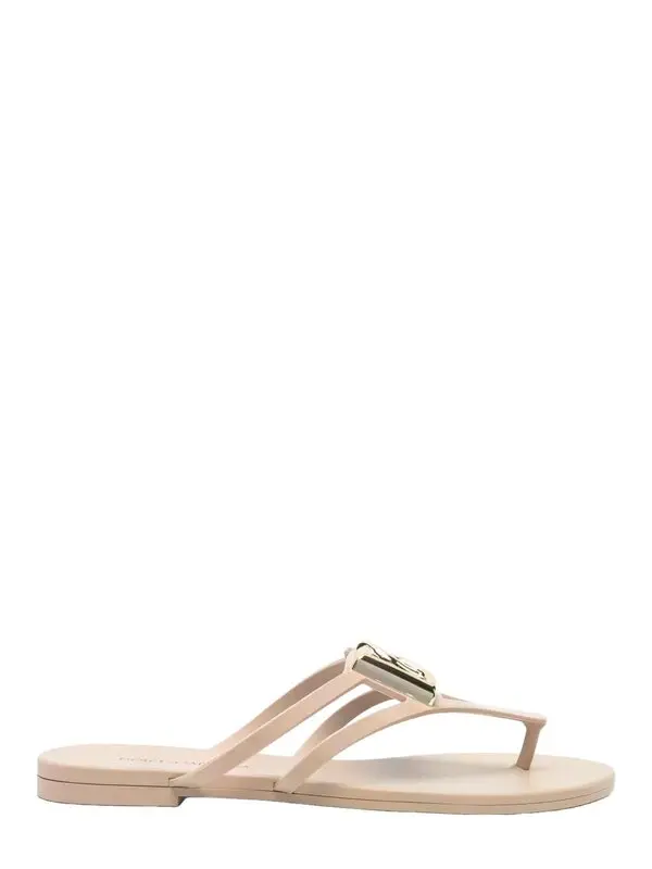 Dolce & Gabbana Logo Flip-flops - Neutrals