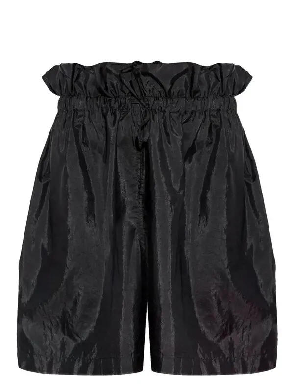 JIL SANDER Ruffled Waistband Shorts - Black