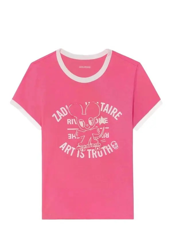 Zadig&Voltaire Graphic Ringer T-shirt - Pink