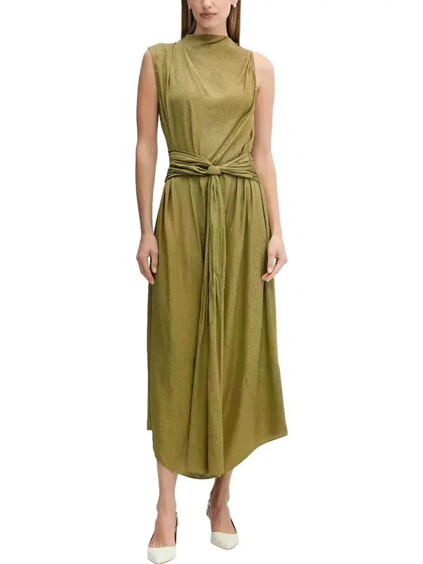 HOSS INTROPIA Tie-waist Sleeveless Midi Dress - Green
