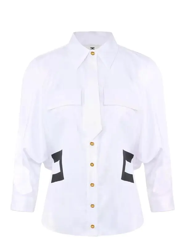 Elisabetta Franchi Tie-detail Shirt - White