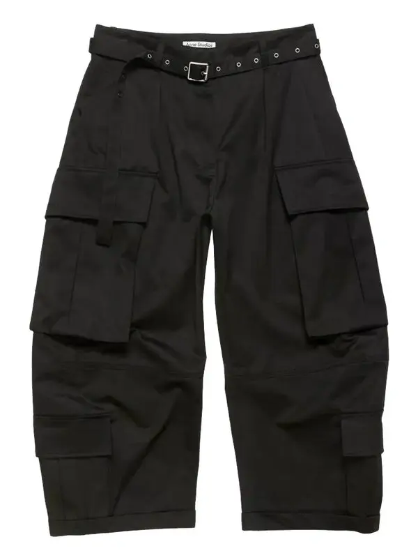 Acne Studios Belted Cargo Trousers - Black