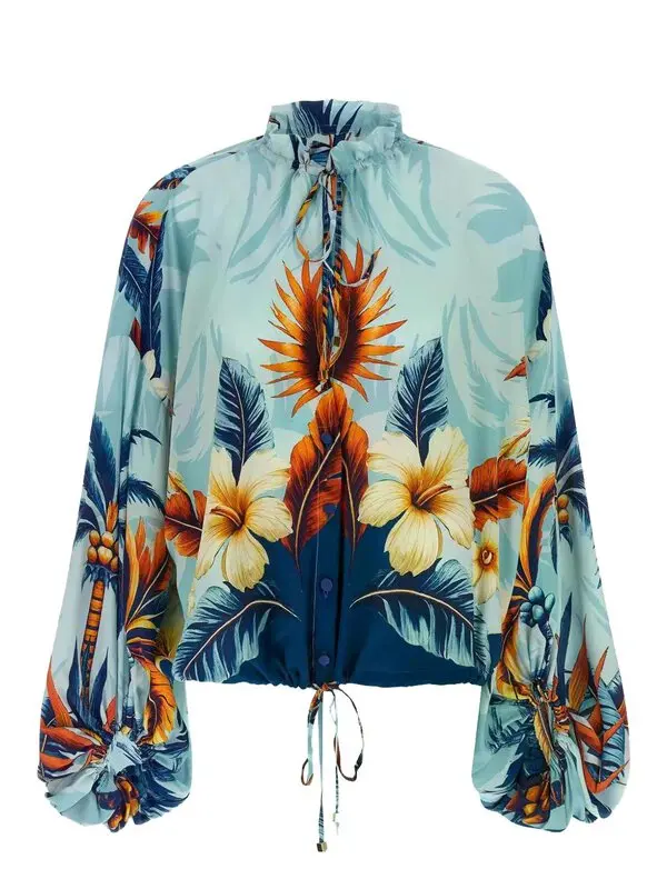 F.R.S FOR RESTLESS SLEEPERS Archilo Floral-print Blouse - Blue