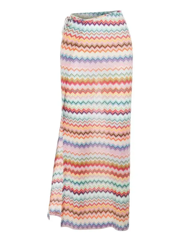 Missoni Zigzag Tie Maxi Skirt - Neutrals