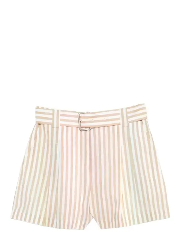 IRO PARIS Anemone Striped Belted Shorts - White