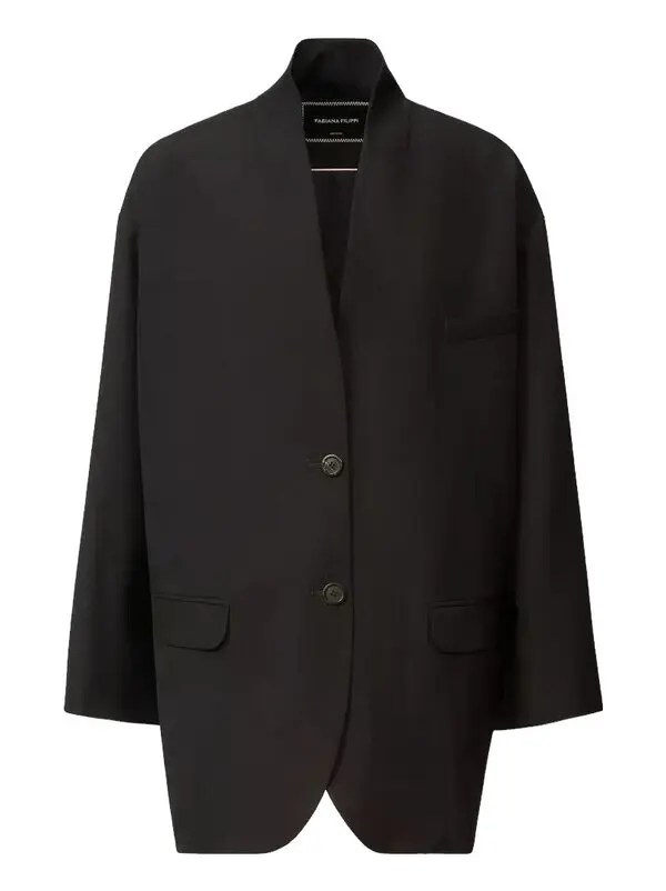 Fabiana Filippi Buttoned Jacket - Black