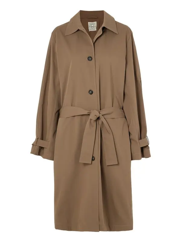 TOTEME Organic Cotton-drill Trench Coat - Brown