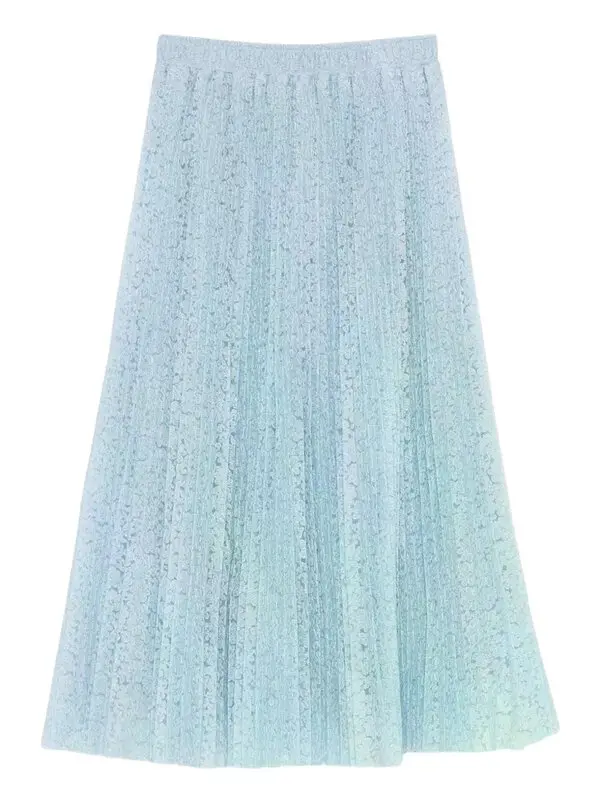 Ermanno Scervino Pleated Midi Skirt - Blue