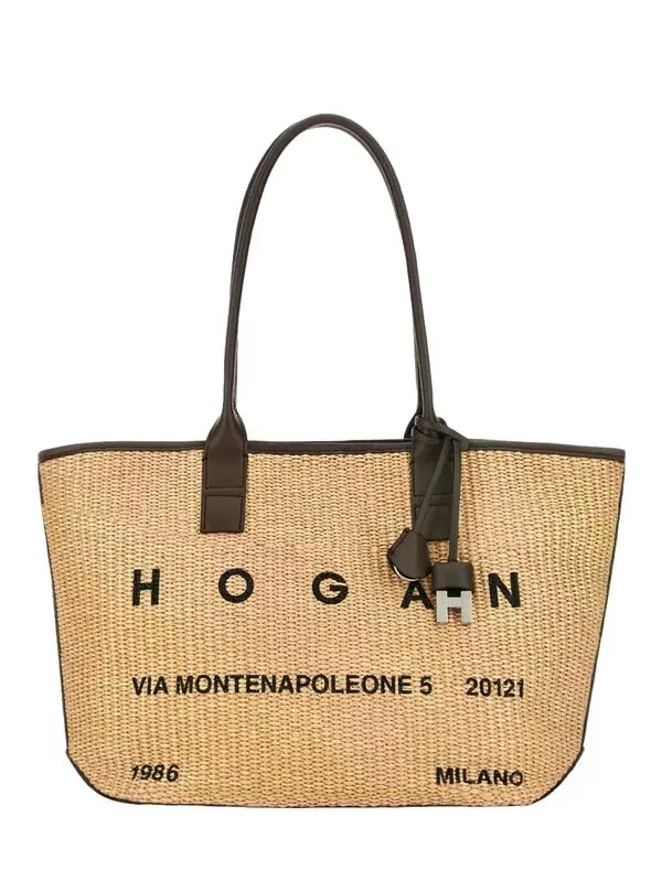 Hogan Tote Bag With H-detail - Neutrals