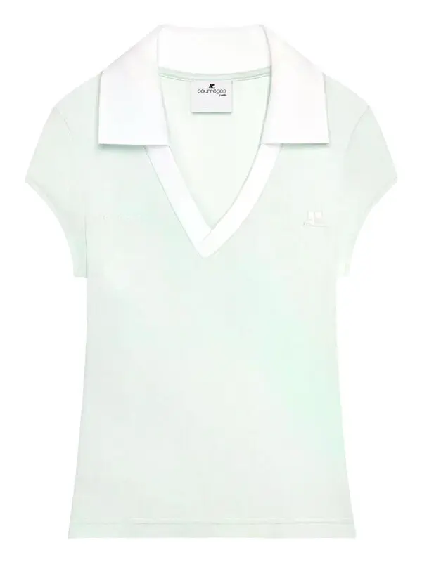 COURREGES V-neck T-shirt - Green