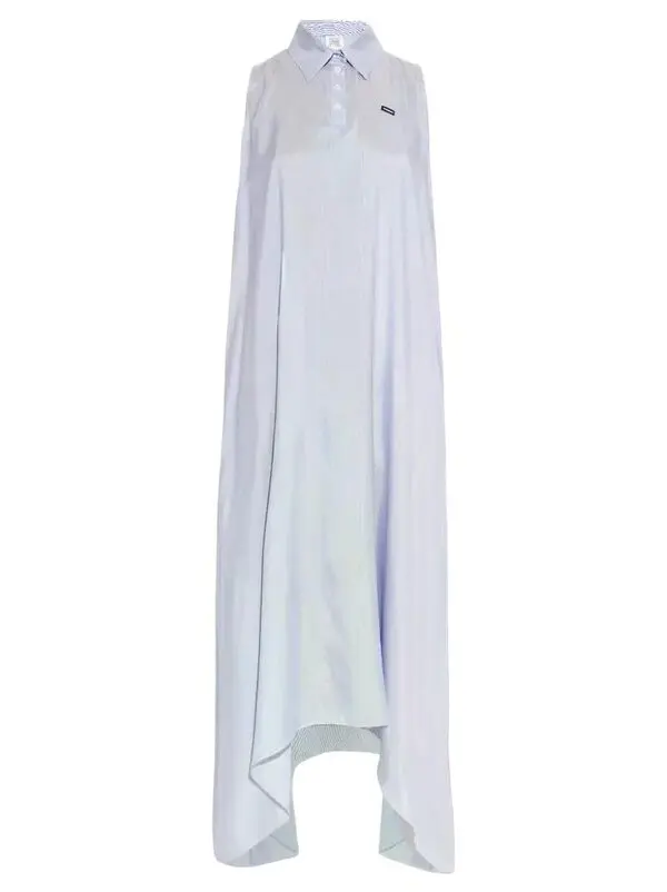 Vetements Silk Maxi Dress - Blue