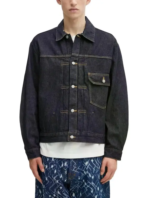 WACKO MARIA Collared Flap-pocket Jacket - Blue