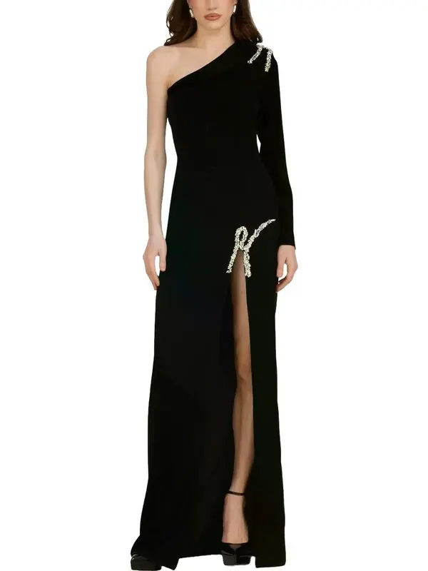 ARAFTU One-shoulder Embellished Gown - Black