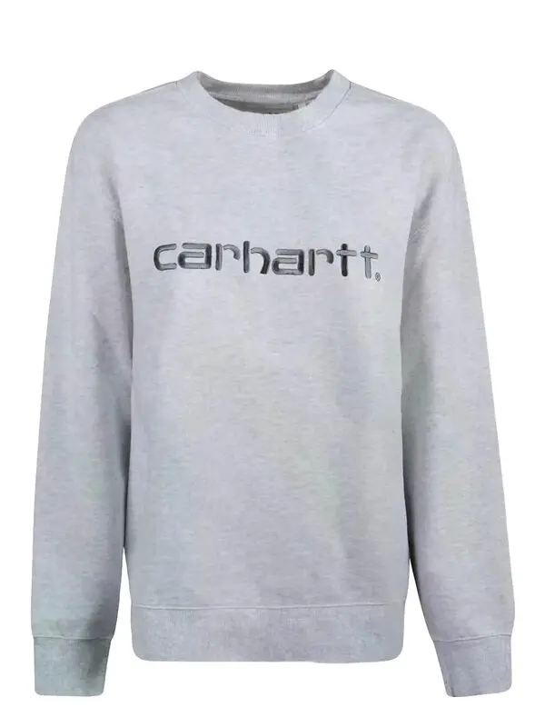 Carhartt Work In Progress Printed-logo Crewneck Sweater - Grey