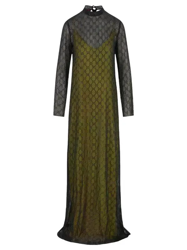 Gucci Logo Maxi Dress - Green