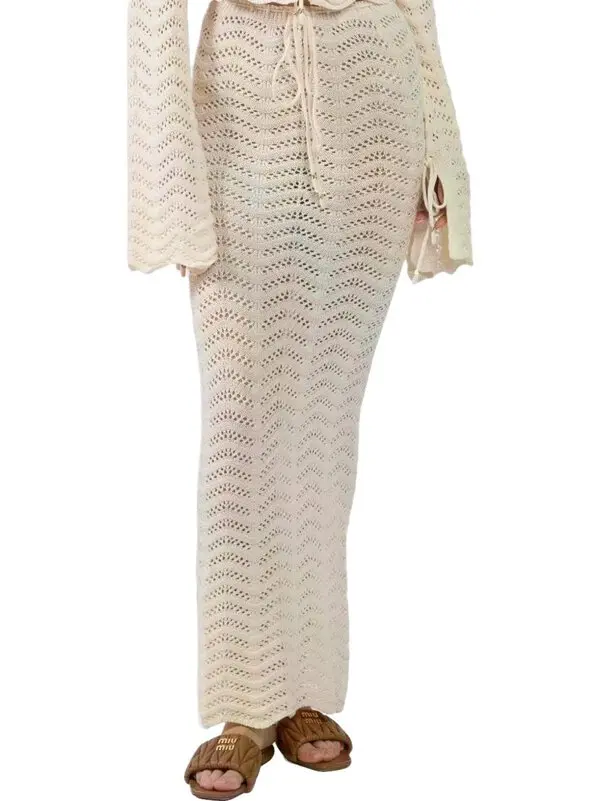 BANANHOT Miana Knitted Skirt - White