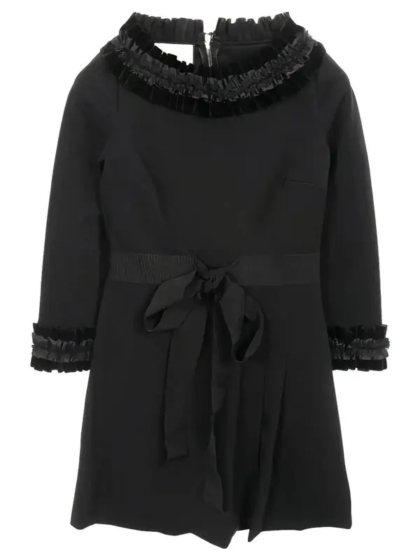 Gucci 2010s Ribbon Frill Dress - Black