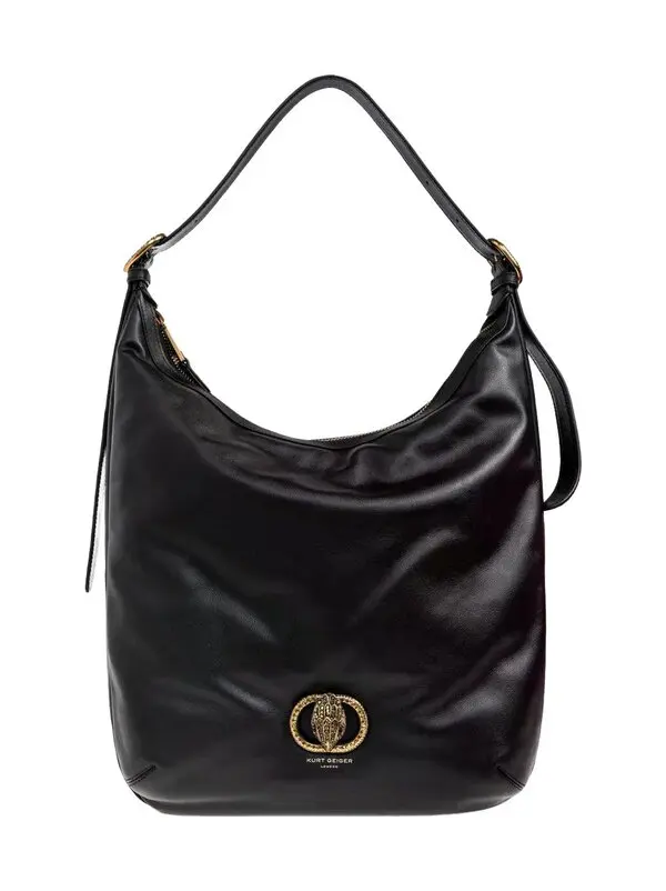 Kurt Geiger Large Chelsea Leather Shoulder Bag - Black