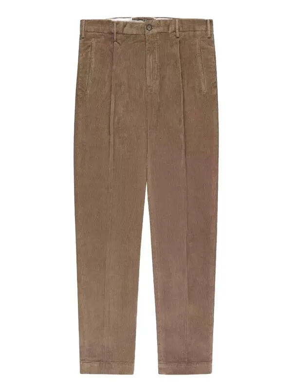 SLOWEAR Corduroy Tapered Trousers - Brown