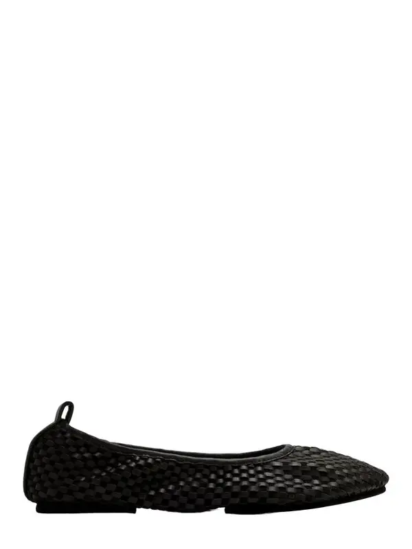 ST. AGNI Lattice Woven Ballet Flats - Black