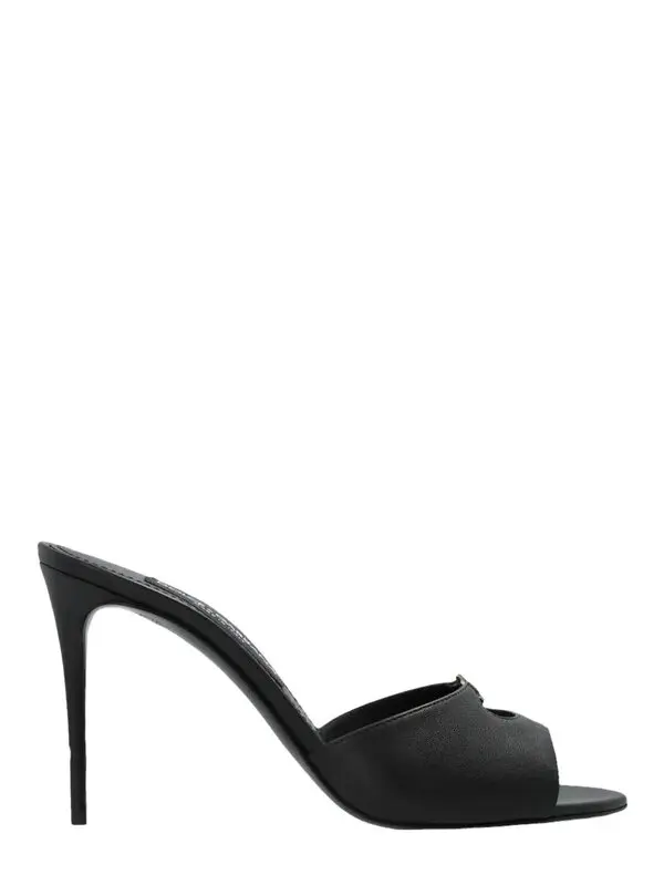 Dolce & Gabbana Cutout Logo Mules - Black