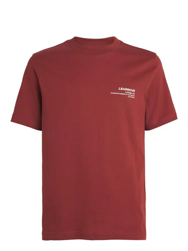 Barbour Cotton Printed Parkend T-shirt - Red