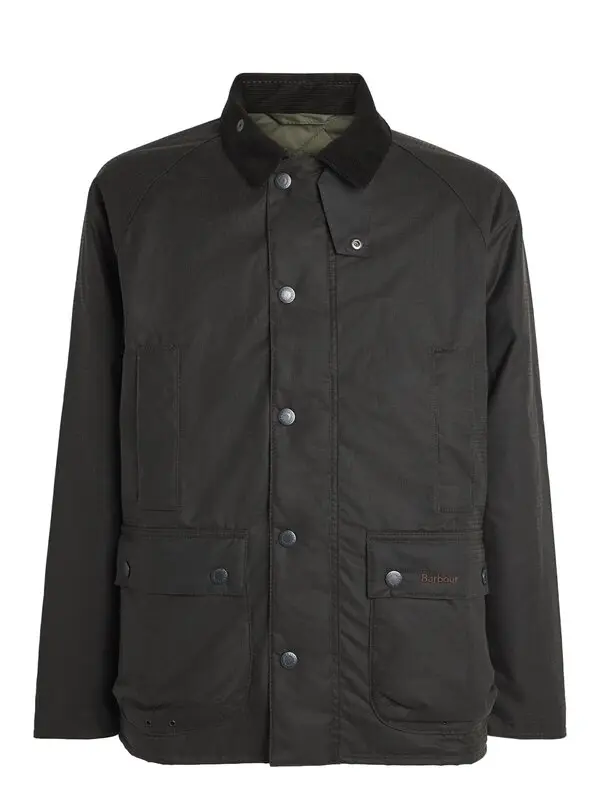 Barbour Waxed Cotton Check Beaufort Jacket - Green