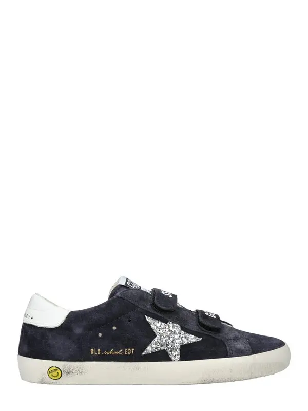 Golden Goose Leather Old School Sneakers - Navy