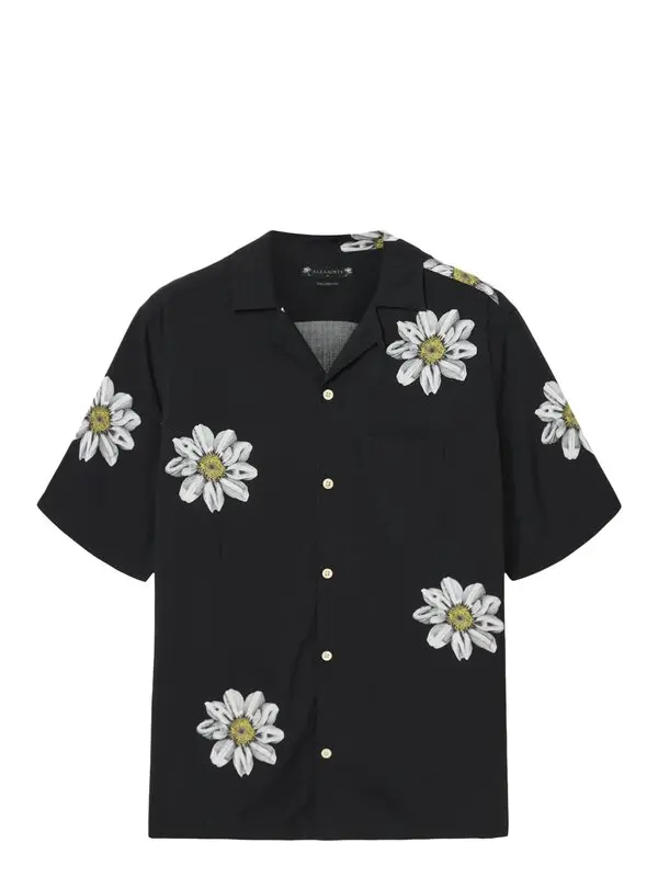 ALLSAINTS Printed Petal Shirt - Black