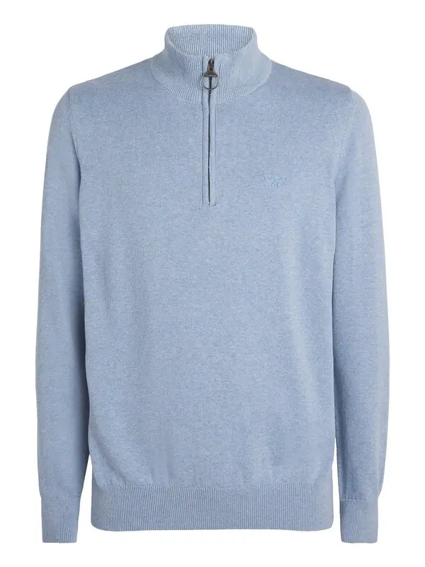Barbour Cotton Half-zip Pullover - Blue