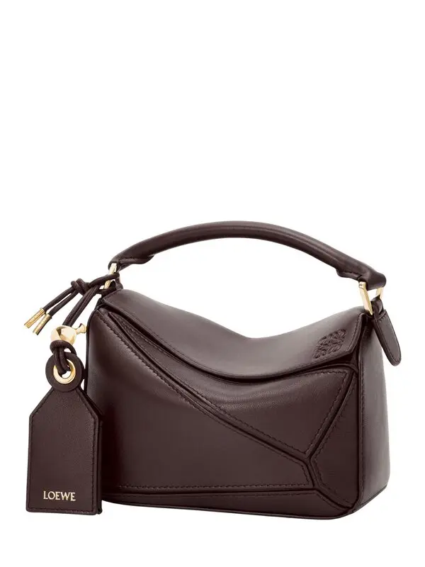 Loewe Mini Leather Puzzle Top-handle Bag - Brown