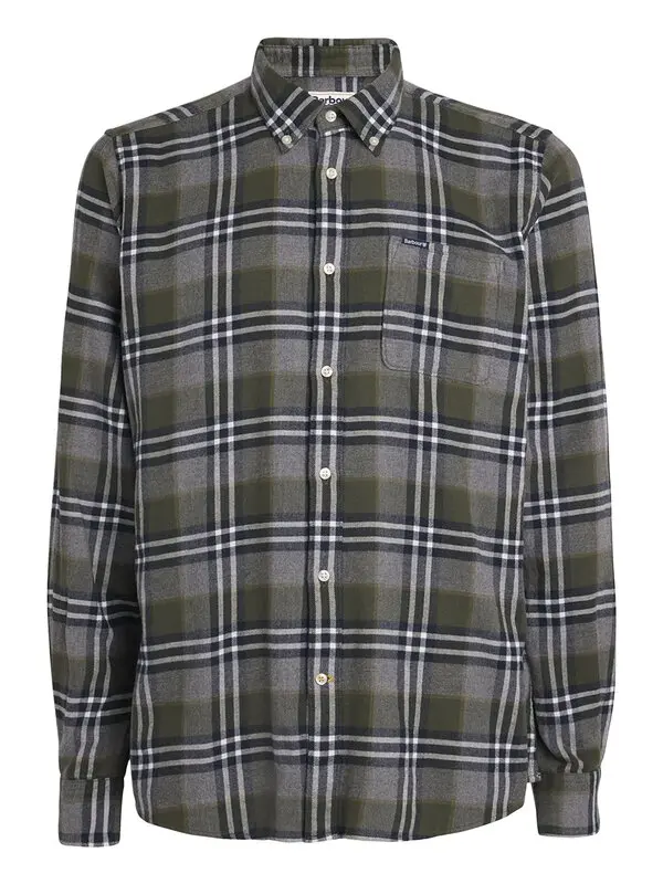 Barbour Cotton Fallbay Tailored Shirt - Grey