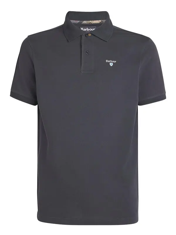 Barbour Cotton Tartan Polo Shirt - Navy