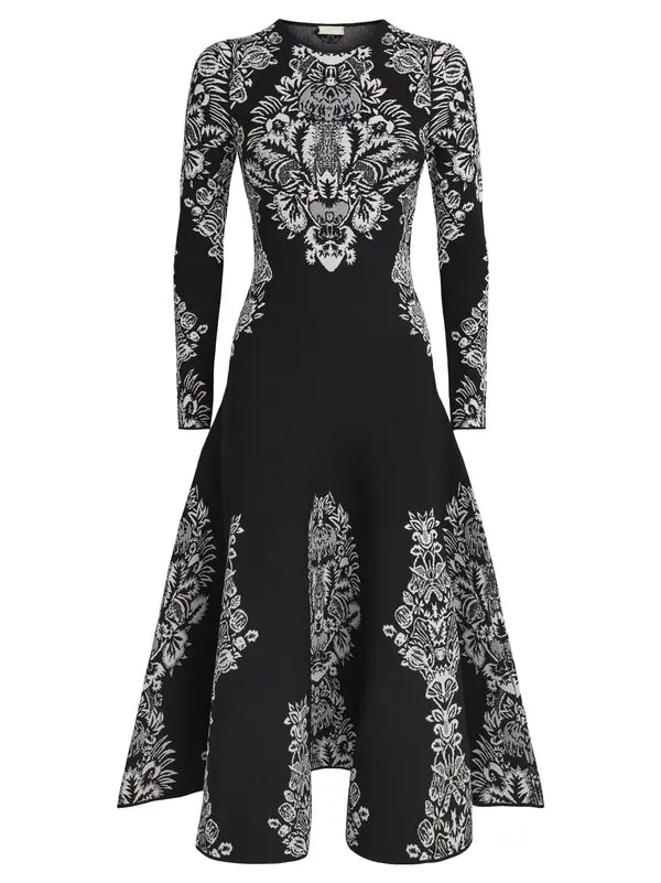 Ulla Johnson Jacquard Callista Midi Dress - Black