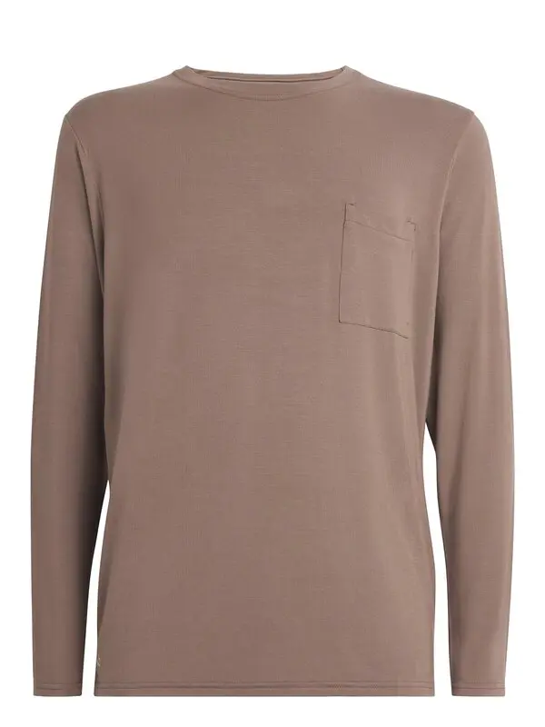 HOMEBODY Long-sleeve Lounge T-shirt - Brown