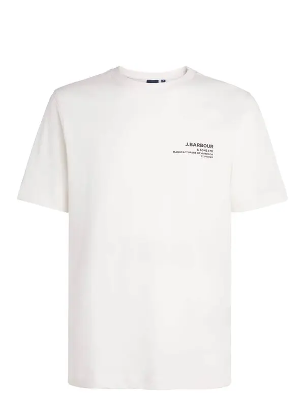 Barbour Cotton Printed Parkend T-shirt - White