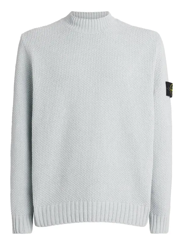 Stone Island Cotton Compass Sweater - Blue