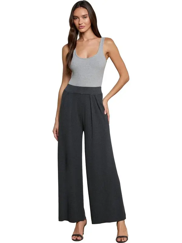 L'Agence Milly Knit Pants - Charcoal Grey