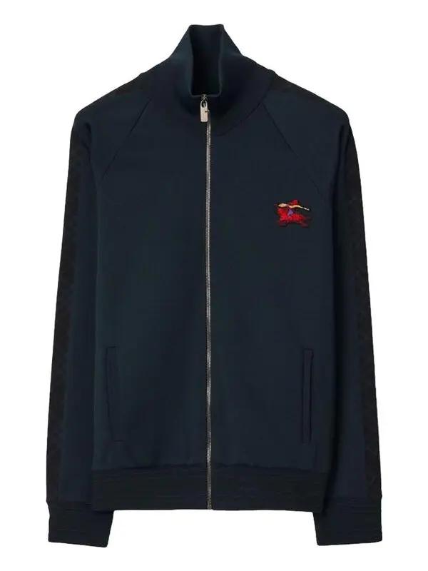 Burberry Ekd Viscose Blend Track Jacket - Navy