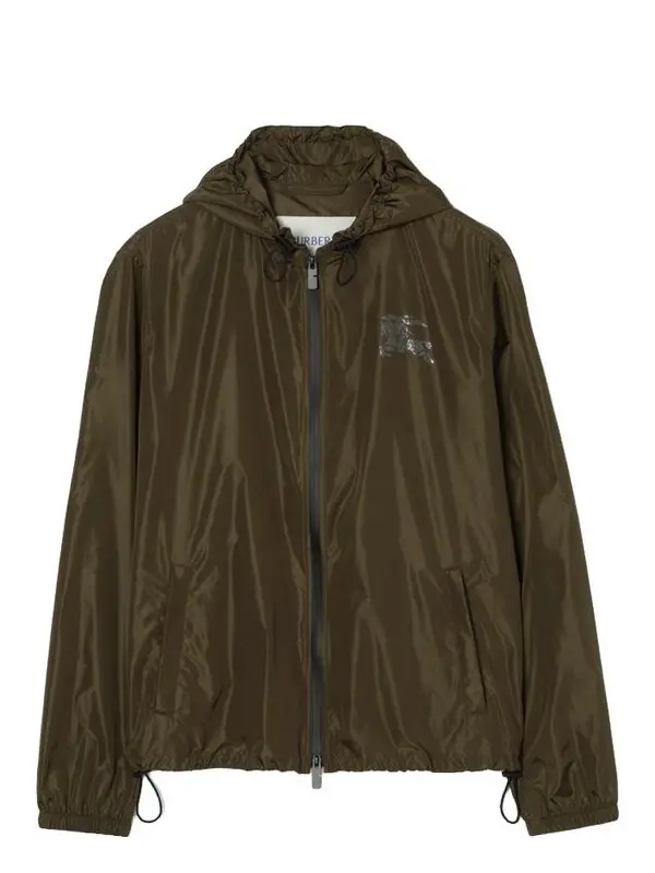 Burberry Ekd Nylon Hooded Jacket - Marsh Green