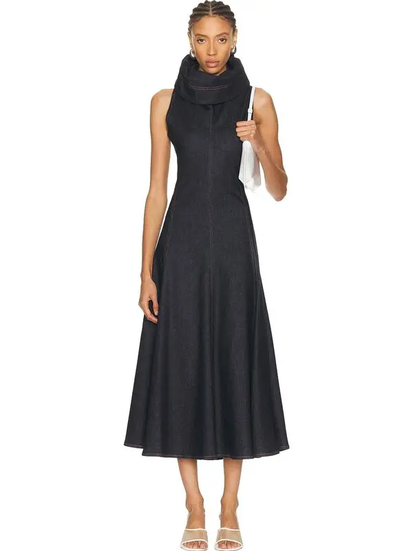 Jacquemus La Robe Triangle Denimes Dress - Dark Navy