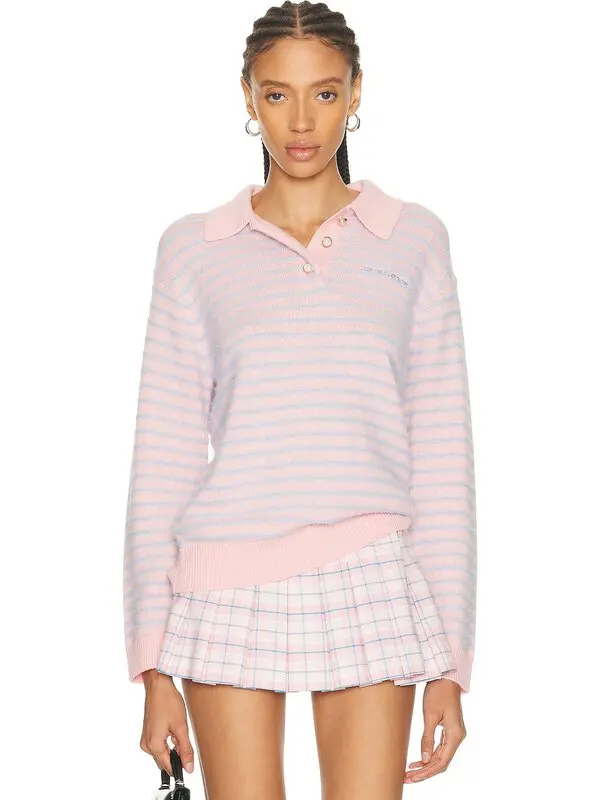 Casablanca Oversized Polo Shirt - Pink