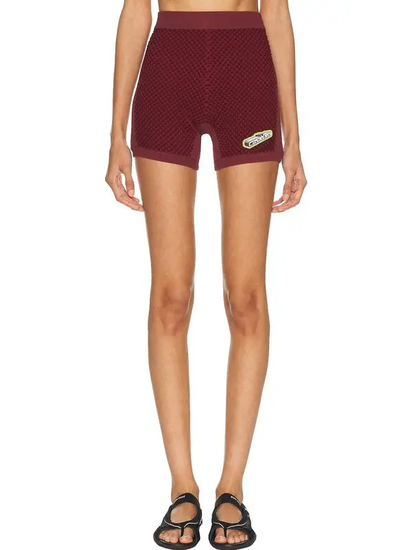 Casablanca Bubble Jacquard Short - Burgundy