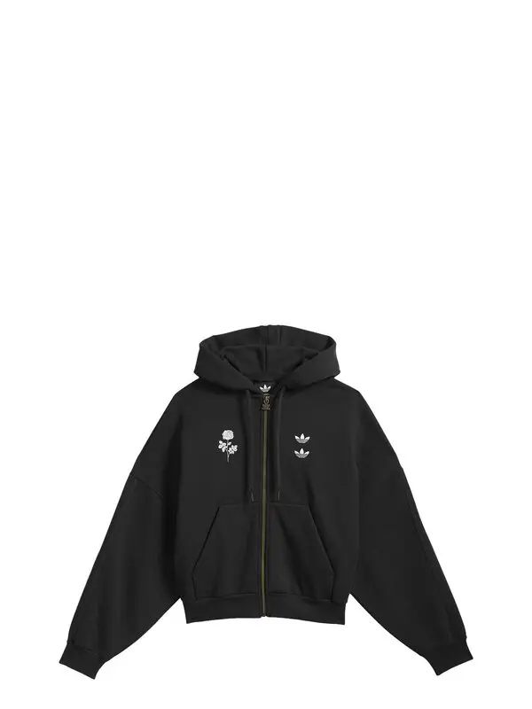 Adidas X Willy Chavarria Heavyweight Full-zip Hoodie - Black