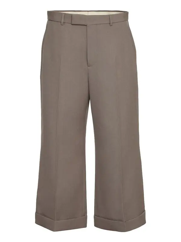 Gucci Wool Gabardine Trousers - Brown