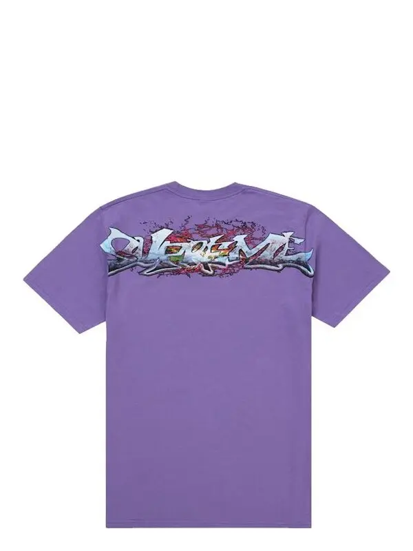 Supreme Tag Tee Shirt - Purple