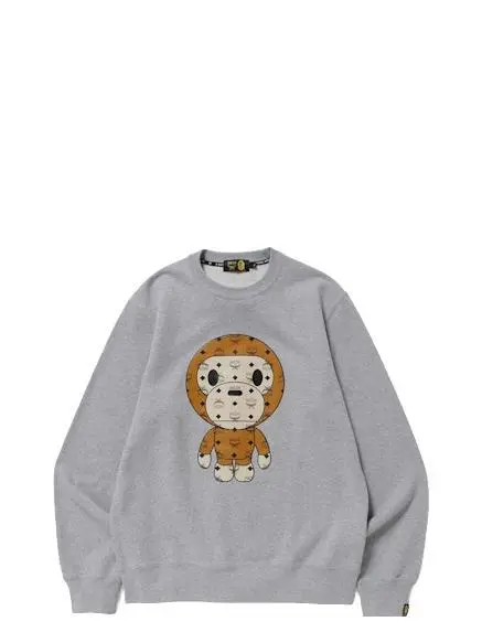 BAPE X Mcm Baby Milo Crewneck Sweatshirt - Grey